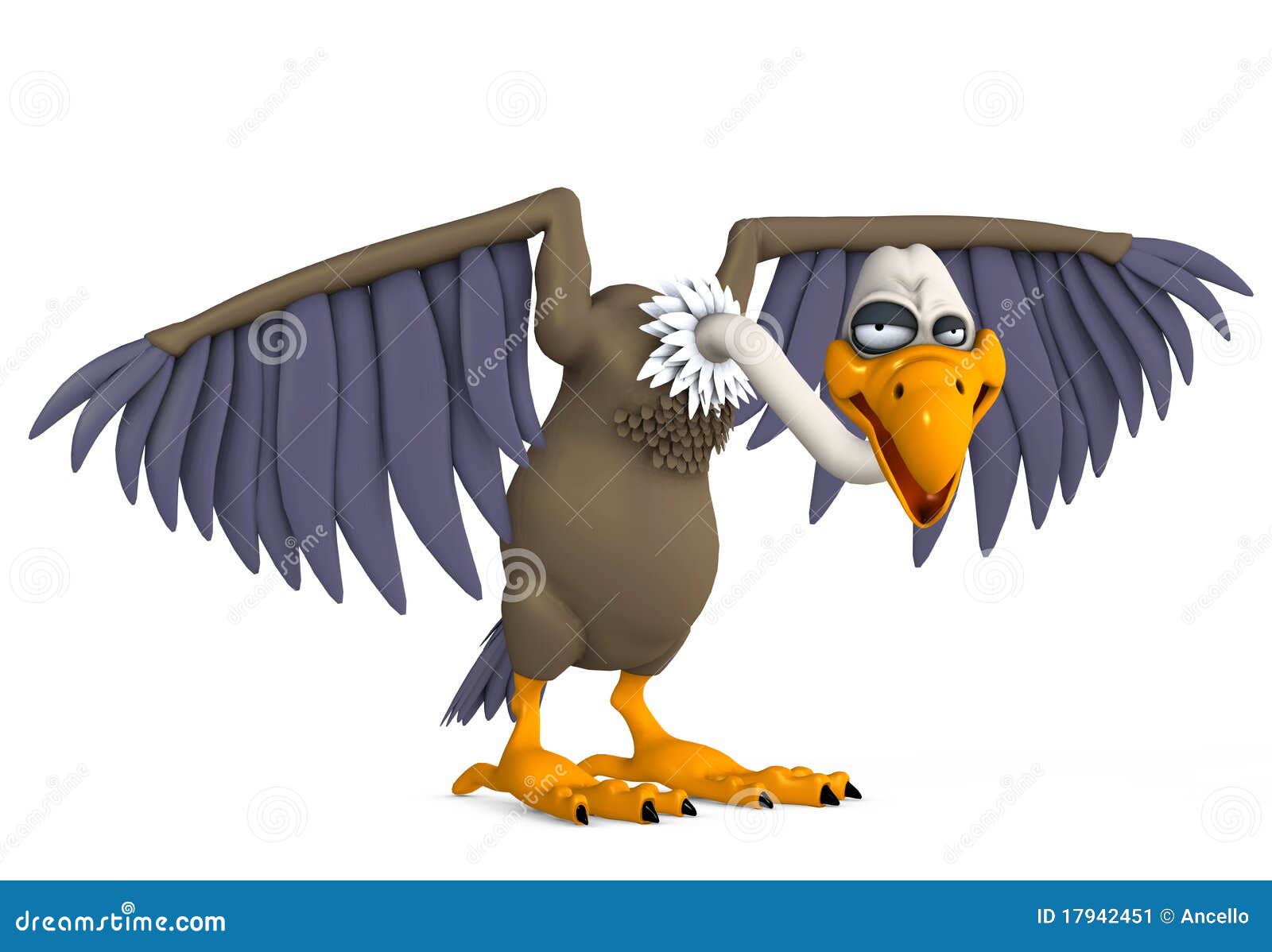 Vulture stock illustration. Illustration of vulture, comic - 17942451