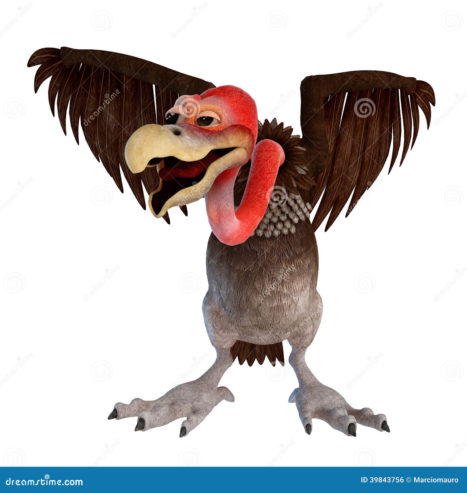 Vulture cartoon stock illustration. Illustration of aggressive - 39843756