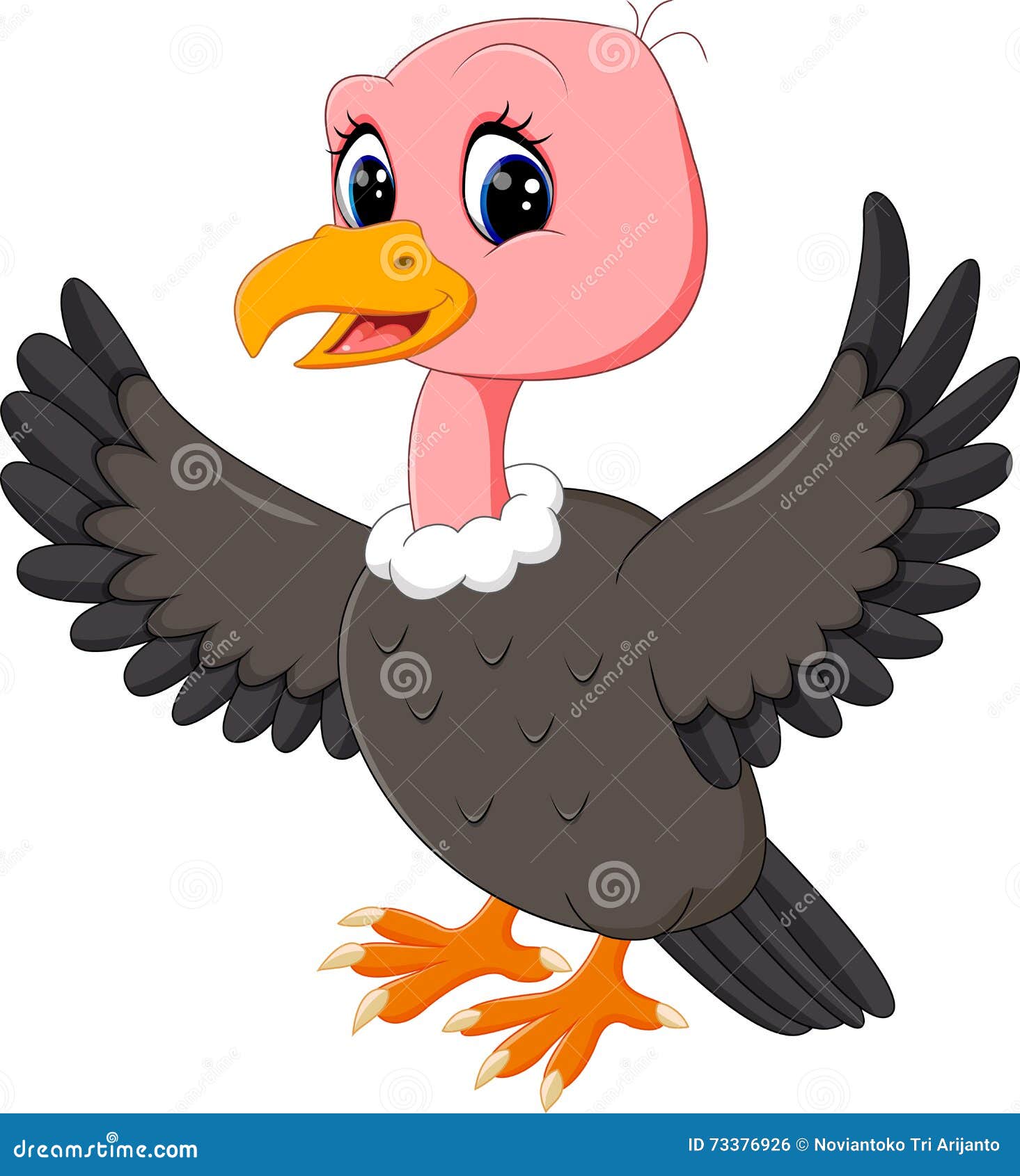 Vulture cartoon stock vector. Illustration of mascot - 73376926