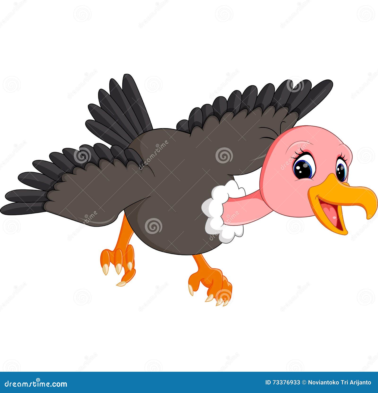 Vulture cartoon stock vector. Illustration of animal - 73376933