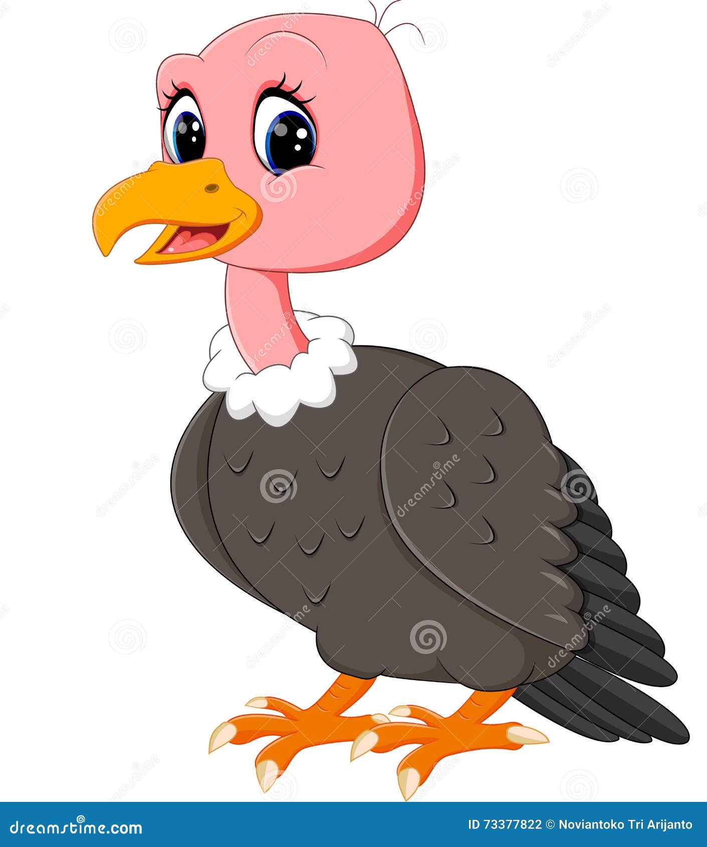 Vulture cartoon stock vector. Illustration of nature - 73377822