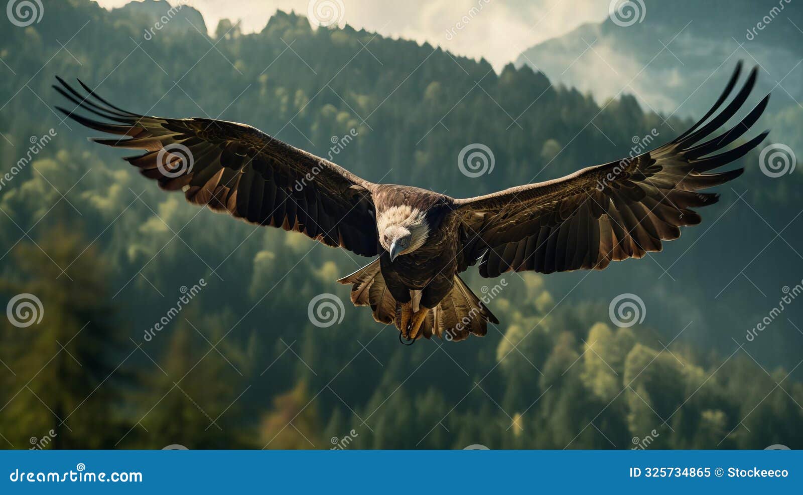 Vulture Flying at High Speed in Forest Real Image 8k Resolution Stock ...
