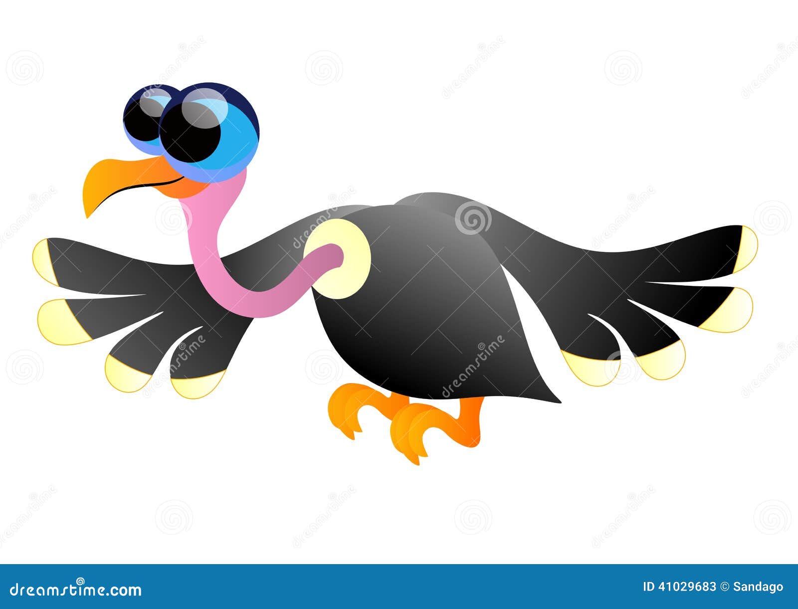 Flying Vulture Icon Cartoon Vector. Bird Evil | CartoonDealer.com ...