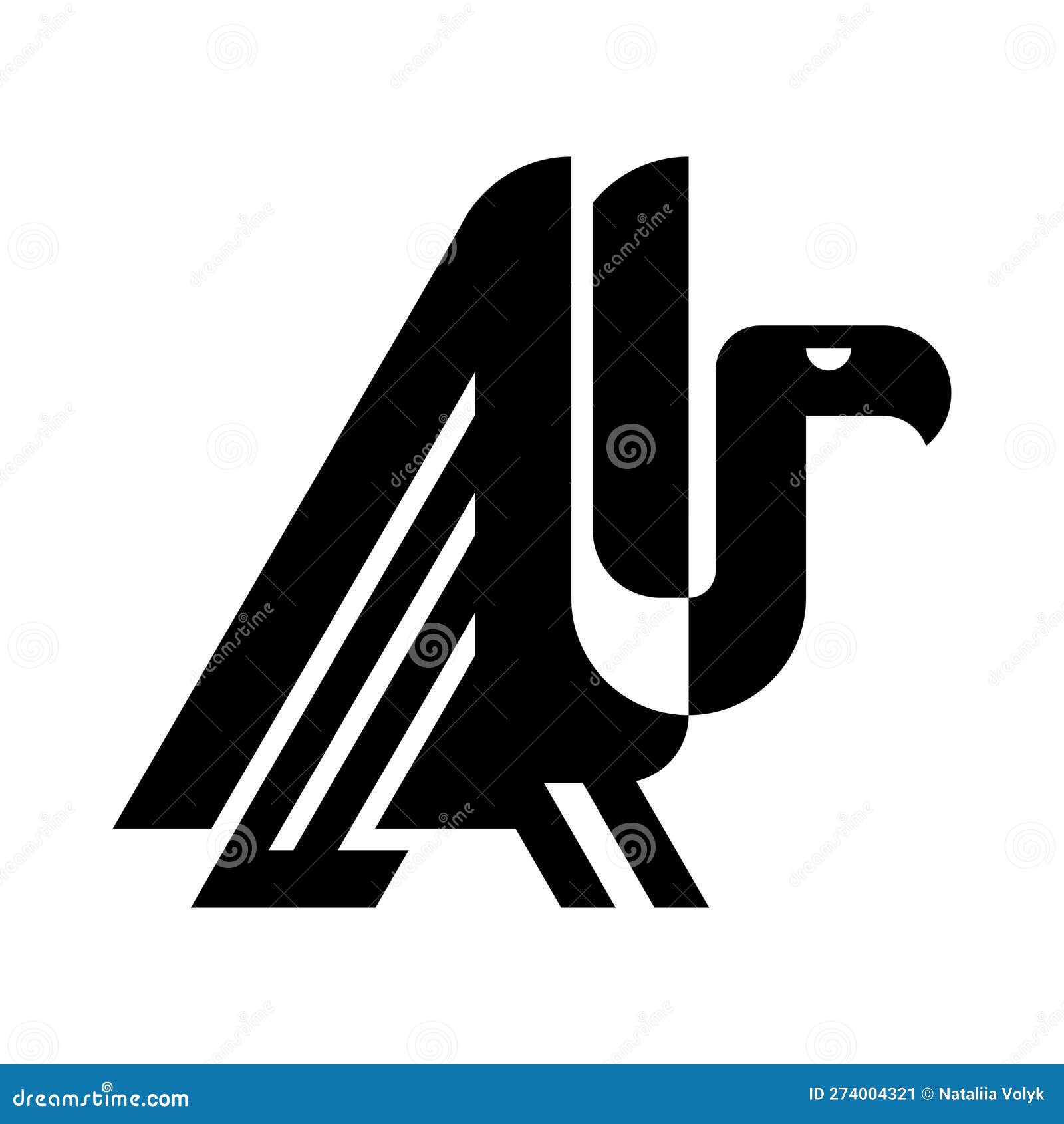 Vulture Logo stock vector. Illustration of vector, feather - 274004321