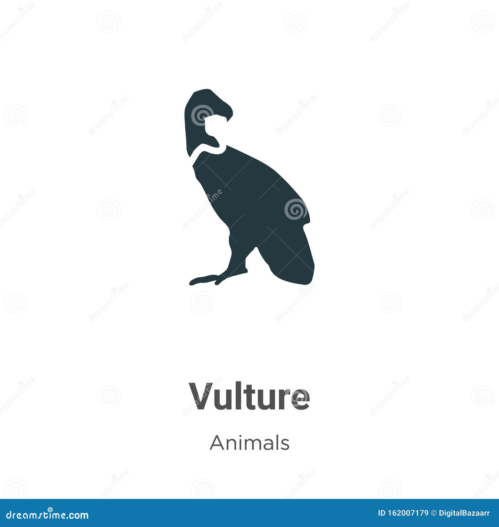 Vulture Vector Icon On White Background Flat Vector Vulture Icon Symbol Sign From Modern
