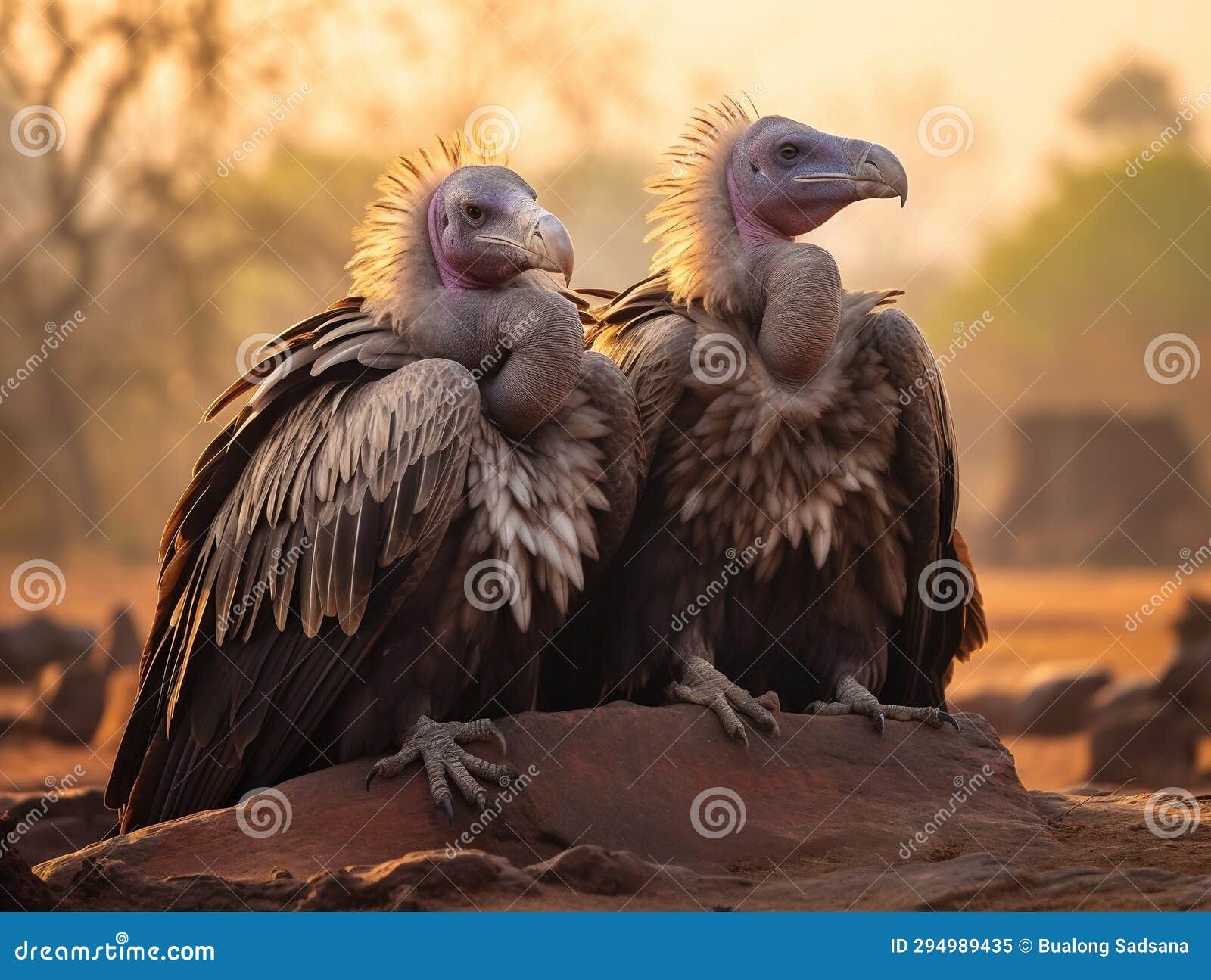 Vultures stock illustration. Illustration of wild, endangered - 294989435