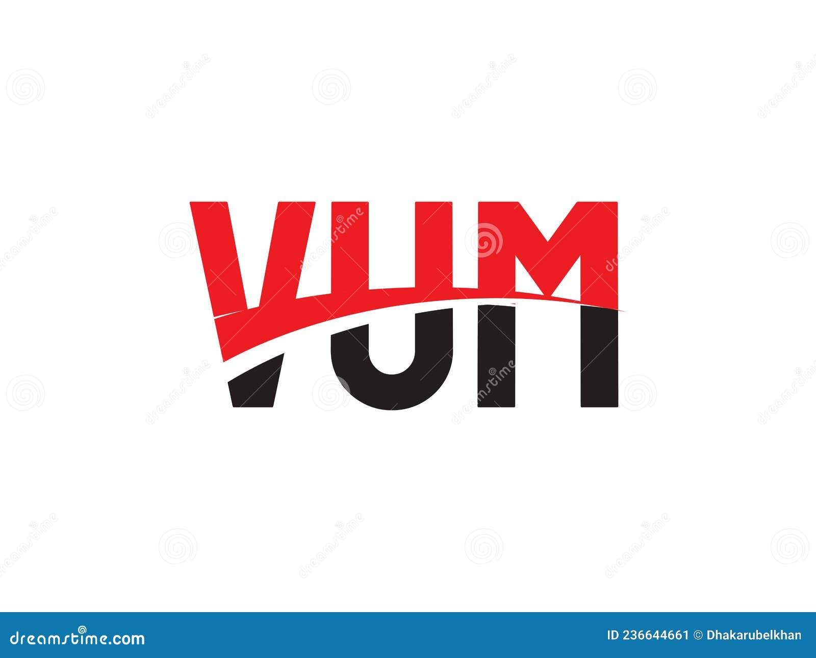 VUM Letter Initial Logo Design Vector Illustration Stock Vector ...