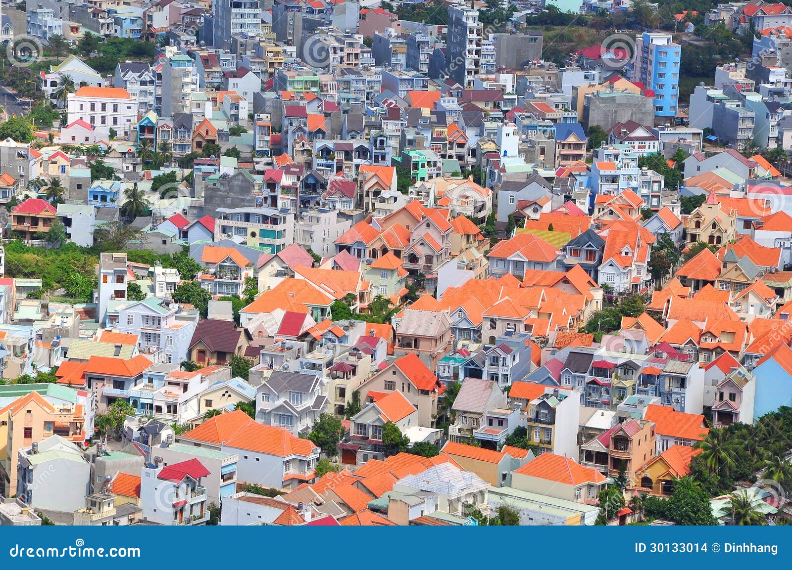 Little Houses Crammed Big City Asia Stock Photos - Free & Royalty-Free ...