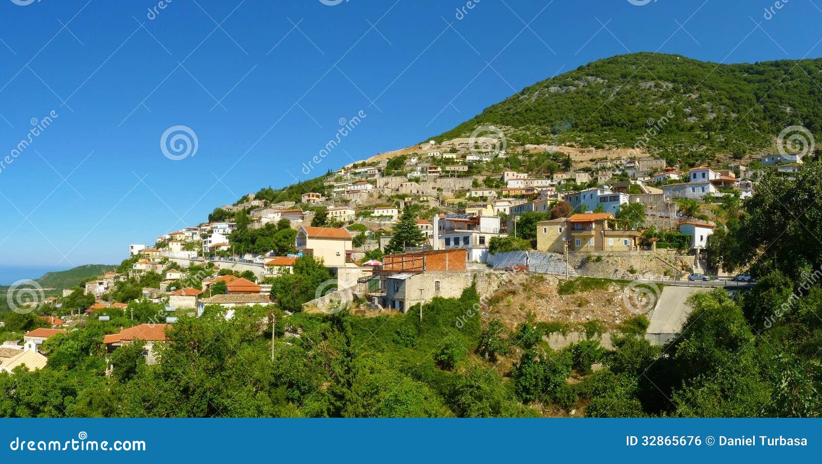 Vuno - Albania stock photo. Image of architecture, mediterranean - 32865676