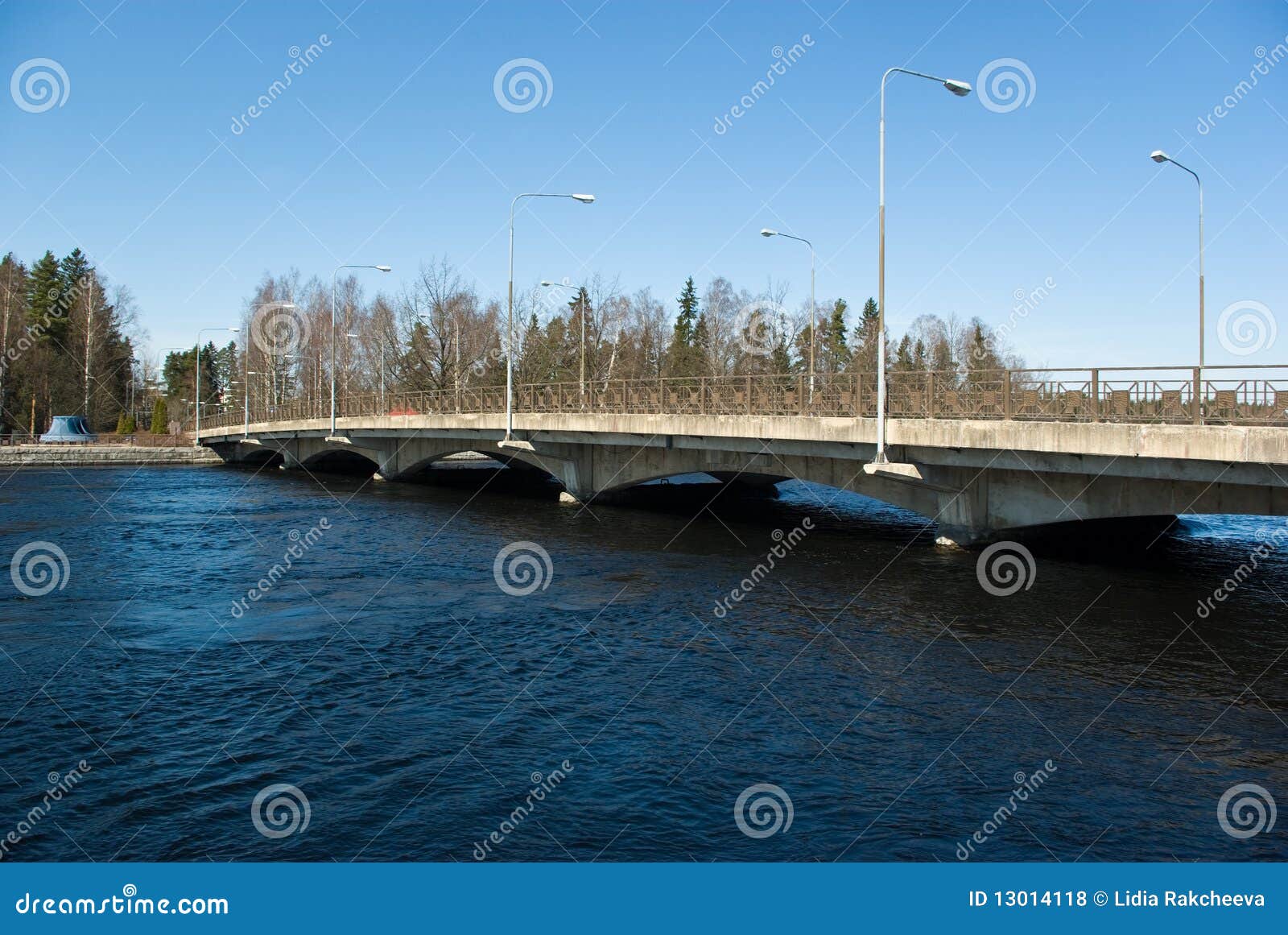 Vuoksi river bridge stock photo. Image of spring, karelia - 13014118