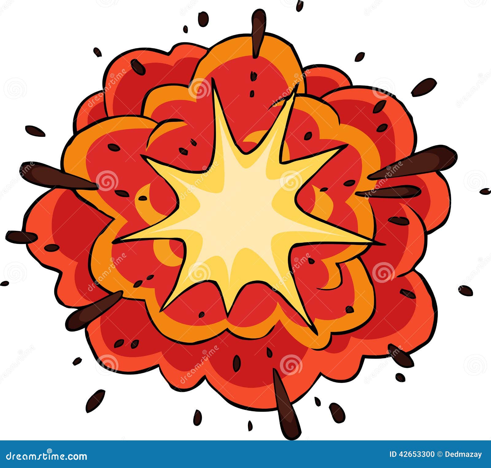 Vurige Explosie vector illustratie. Illustration of bombardementen ...