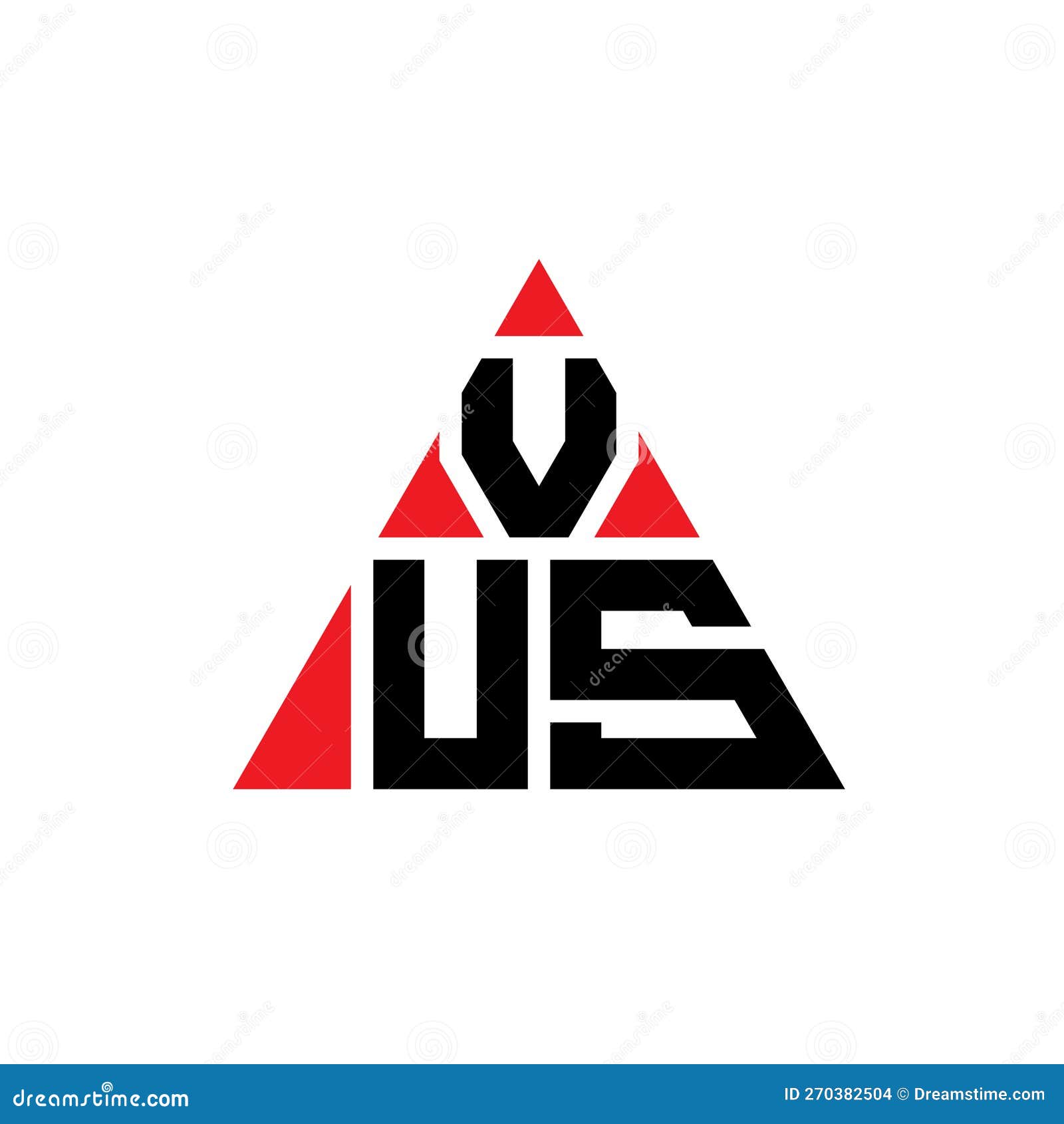 VUS Triangle Letter Logo Design with Triangle Shape. VUS Triangle Logo ...