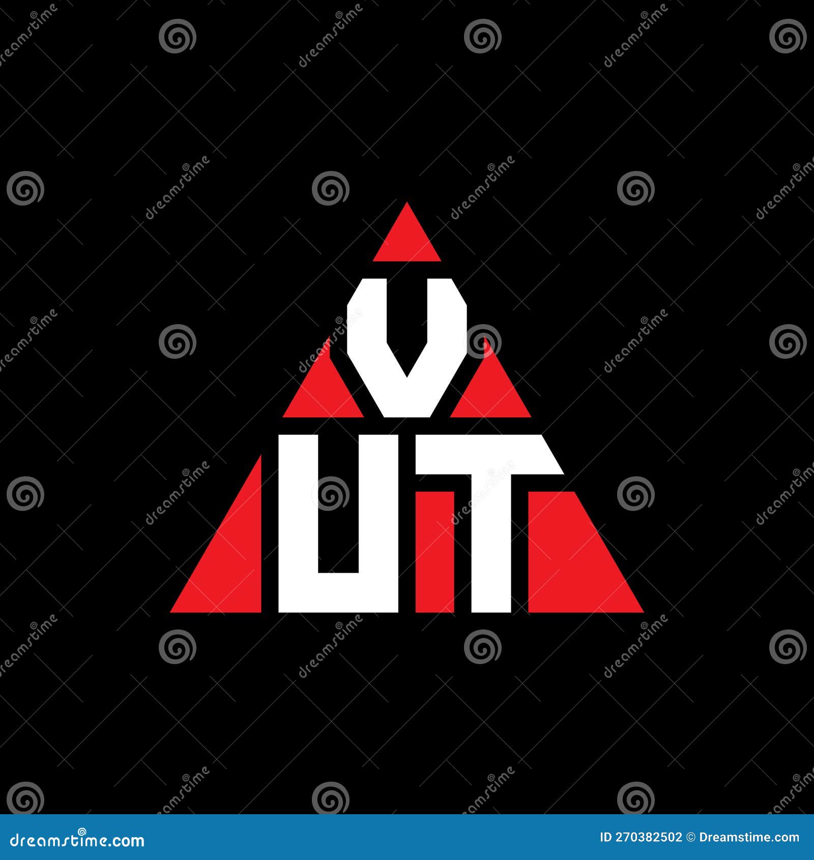 VUT Triangle Letter Logo Design with Triangle Shape. VUT Triangle Logo ...