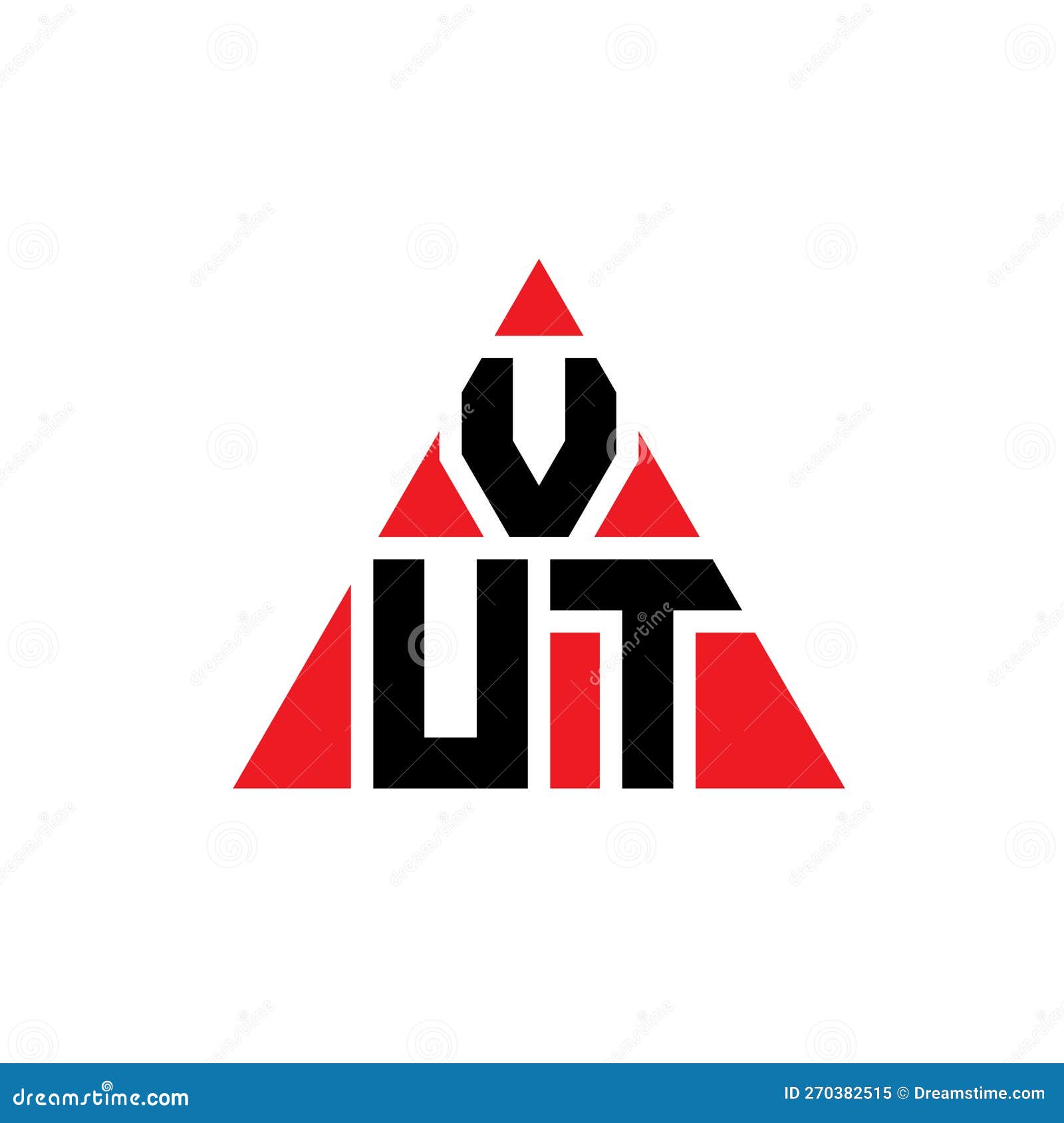 VUT Triangle Letter Logo Design with Triangle Shape. VUT Triangle Logo ...