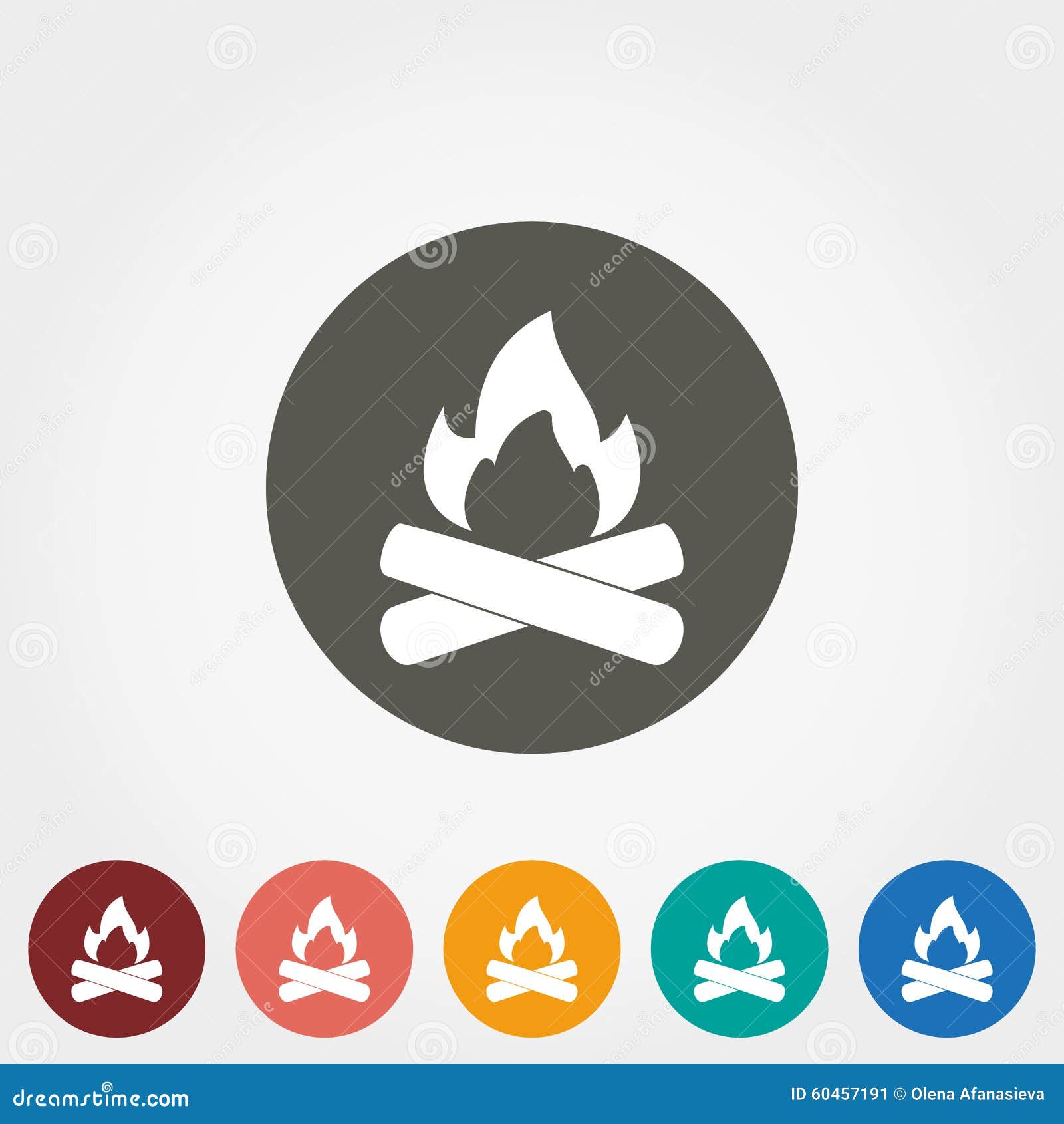 Vuur vectorpictogram stock illustratie. Illustration of vlam - 60457191