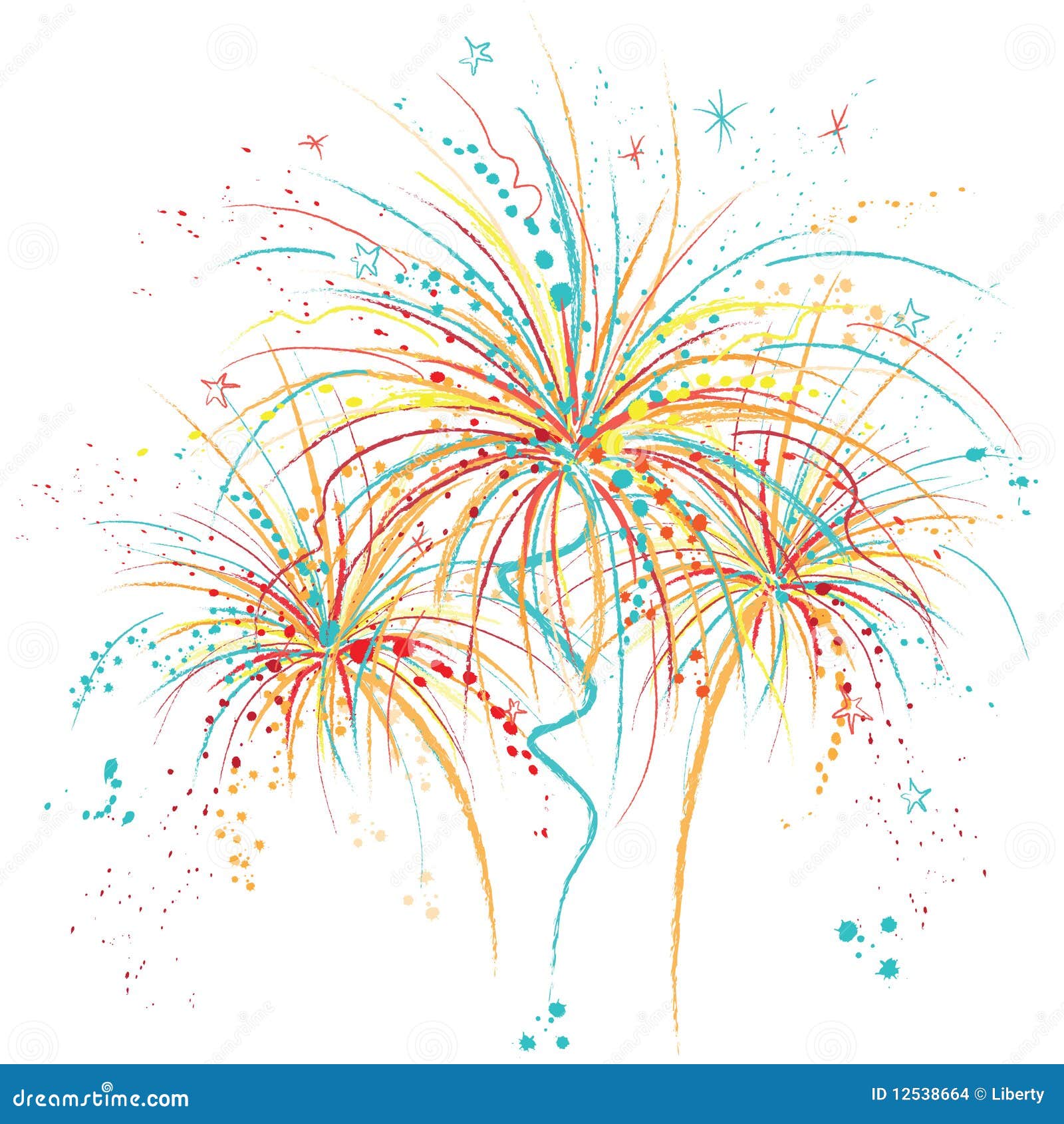 Vuurwerk stock illustratie. Illustration of potlood, grafisch - 12538664
