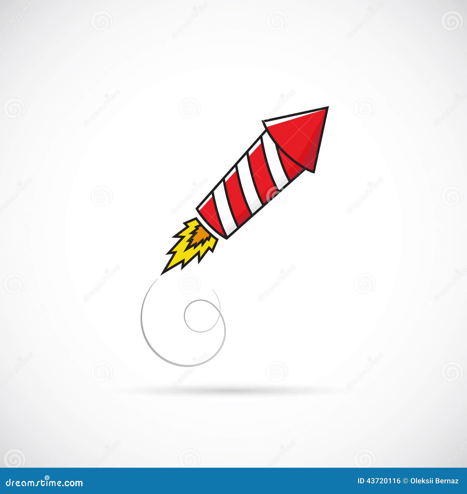 Vuurwerk Rocket Illustration Symbol Icon of Etiket Vector Illustratie ...