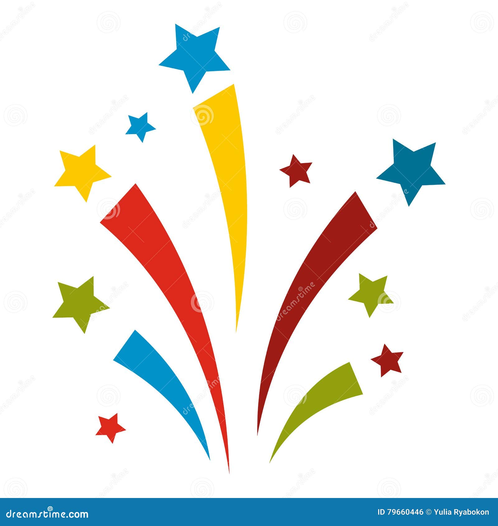 Vuurwerk vlak pictogram vector illustratie. Illustration of ...