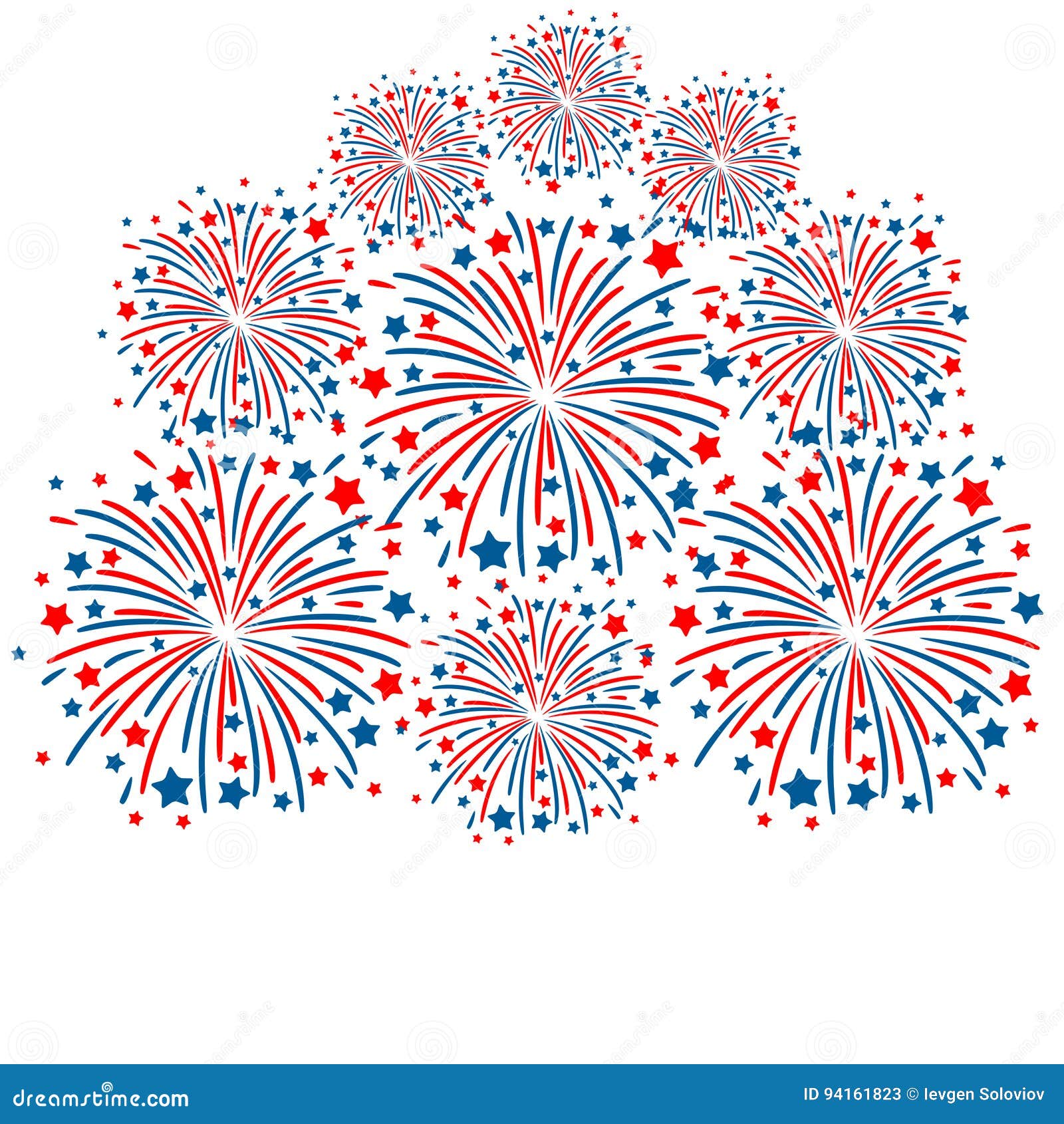 Vuurwerk witte achtergrond vector illustratie. Illustration of tekening ...