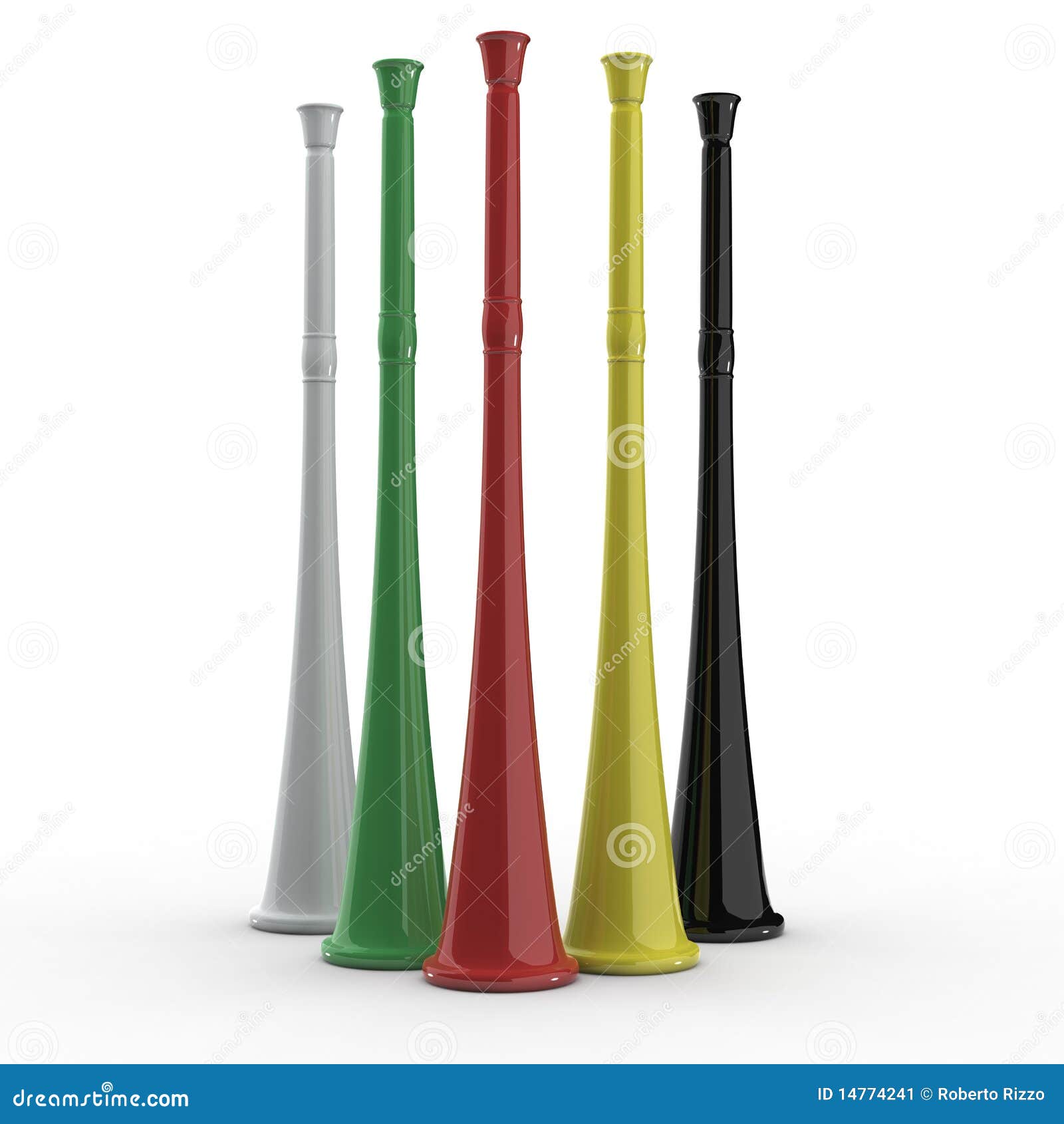 Vuvuzela illustration stock. Illustration du jaune, rouge - 14774241