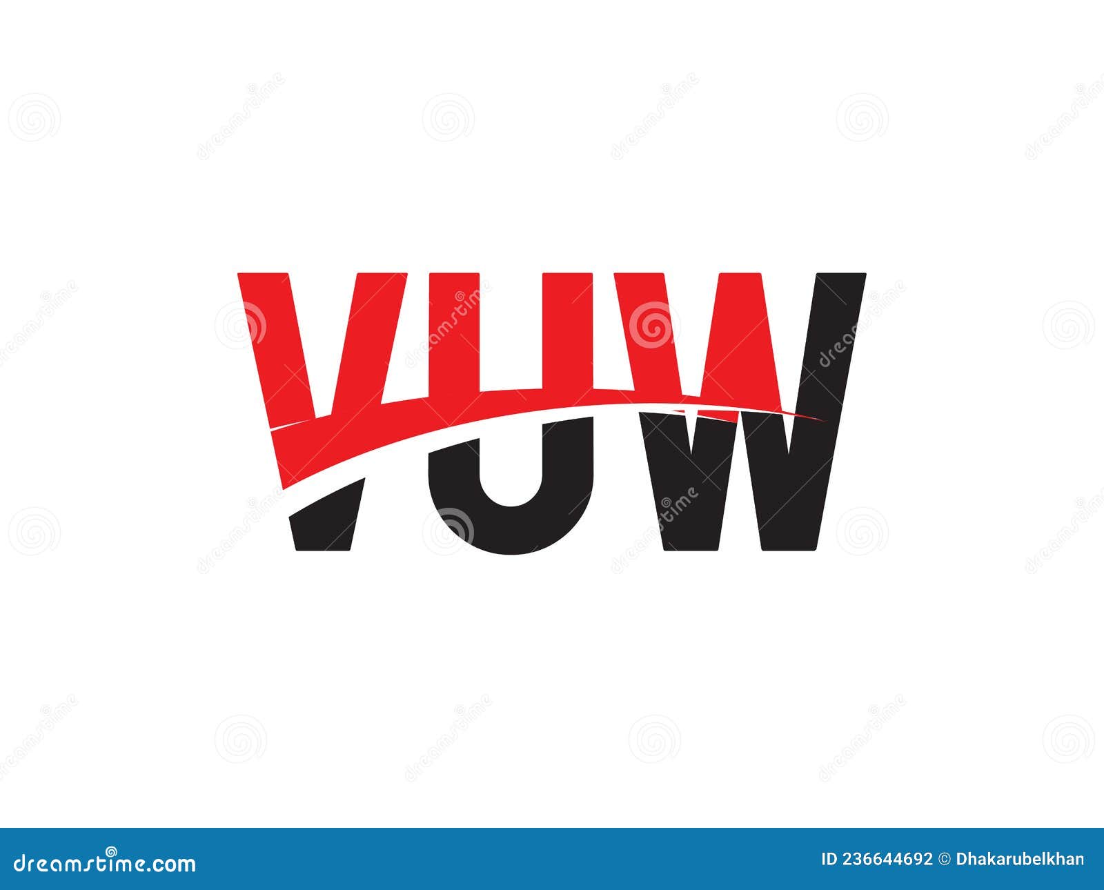 VUW Letter Initial Logo Design Vector Illustration Stock Vector ...
