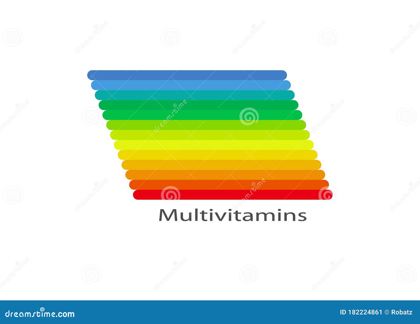 Multivitamin Label Inspiration, Colorful Banner Icon Vitamins and Text ...