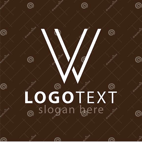 VV Letter Line Logo Element Stock Vector - Illustration of element ...