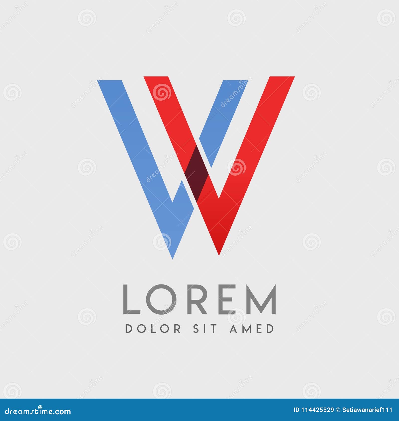 VV Logo Letters with & X22;blue and Red& X22; Gradation Stock Vector ...