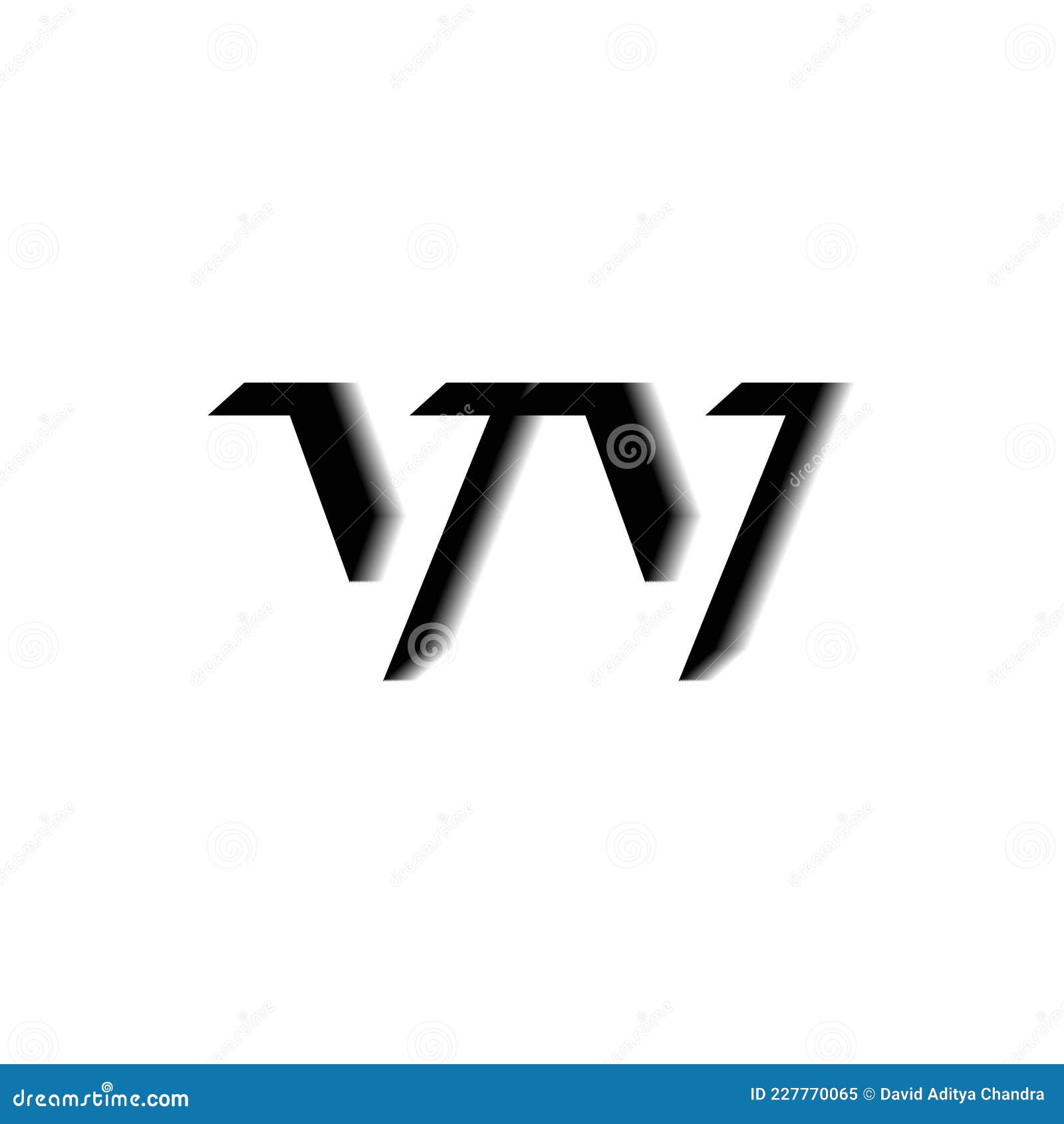 VV Monogram Shadow Shape Style Stock Vector - Illustration of vector ...