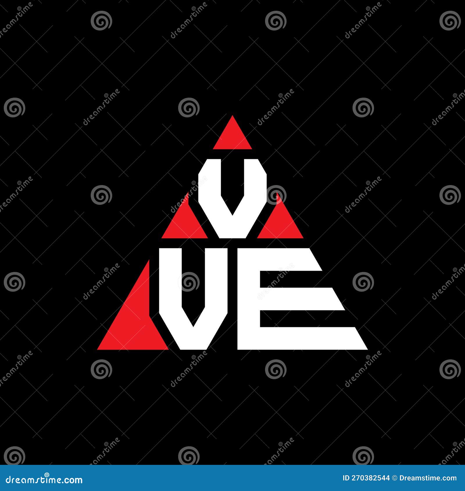 VVE Triangle Letter Logo Design with Triangle Shape. VVE Triangle Logo ...
