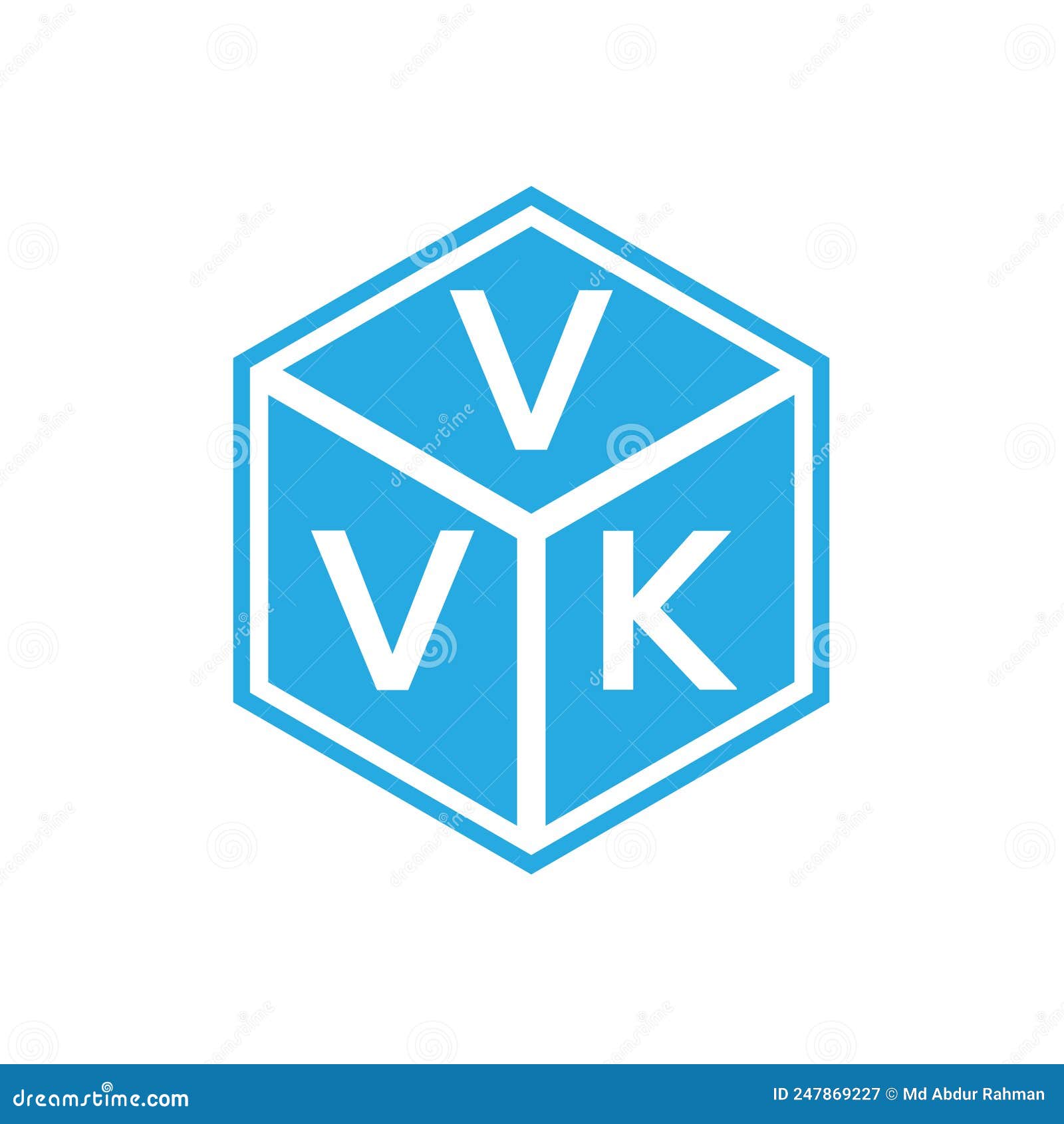 VVK Letter Logo Design on Black Background. VVK Creative Initials ...