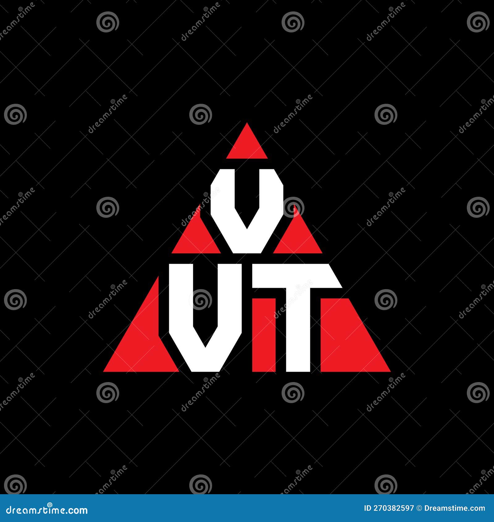 VVT Triangle Letter Logo Design with Triangle Shape. VVT Triangle Logo ...