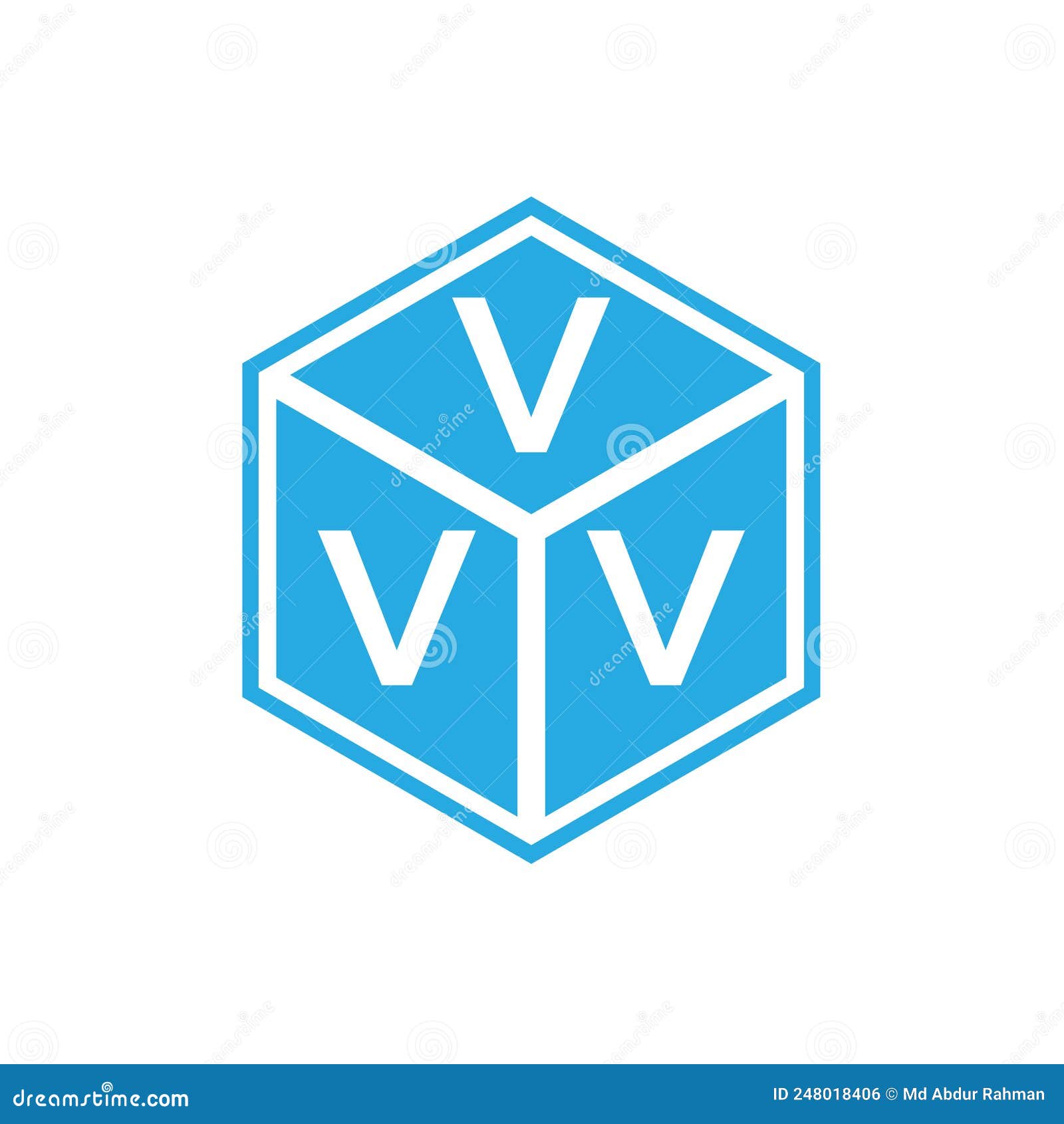 VVV Letter Logo Design on Black Background. VVV Creative Initials ...