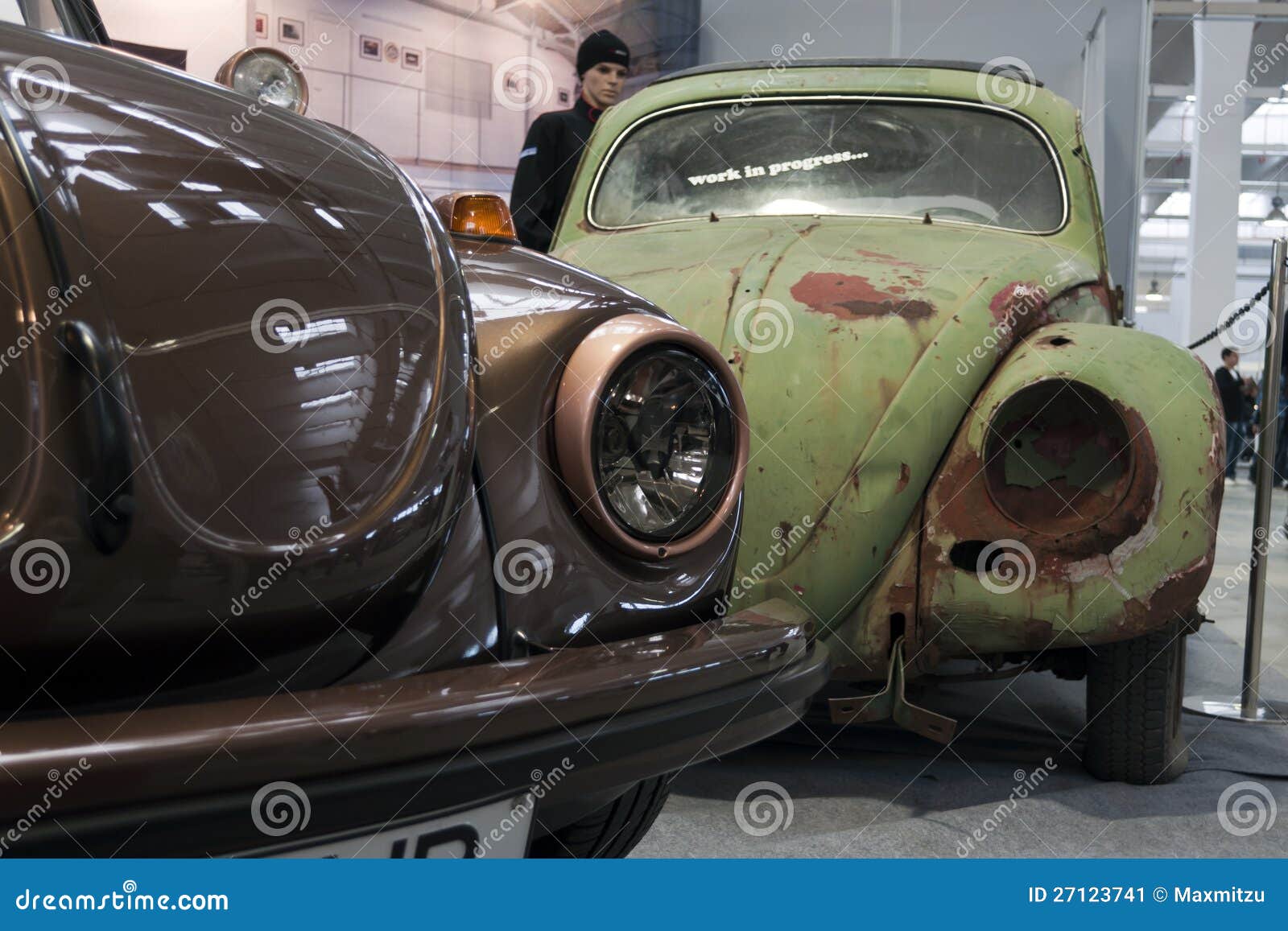 VW Beetle, new and rusted editorial photo. Image of drop - 27123741