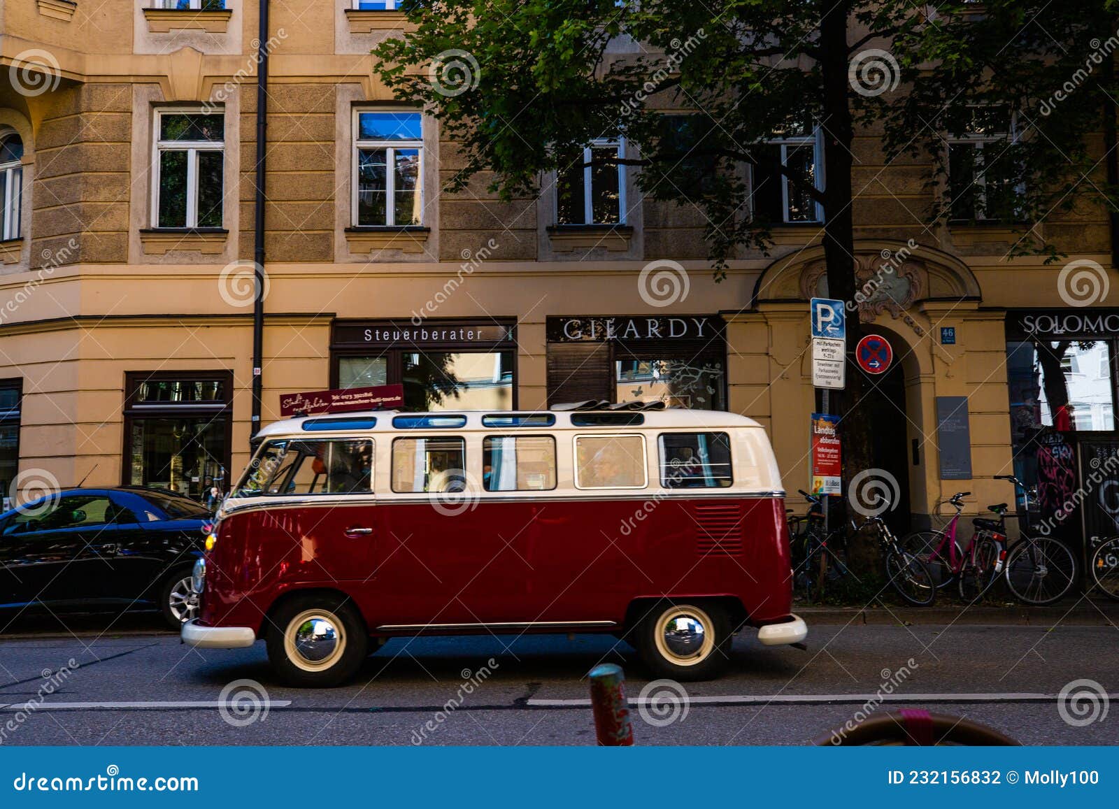 VW Bully, Oldtimer on the Street in Munich Editorial Photography ...