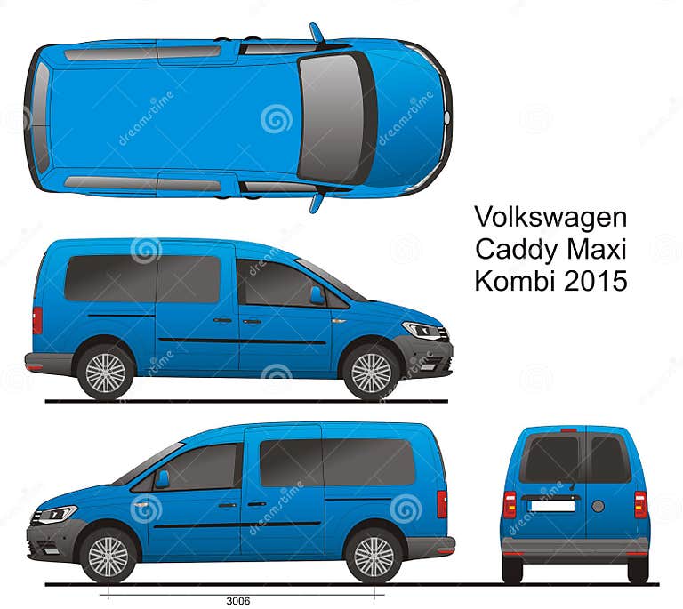 VW Caddy Maxi Combi 2015 editorial photography. Illustration of ...