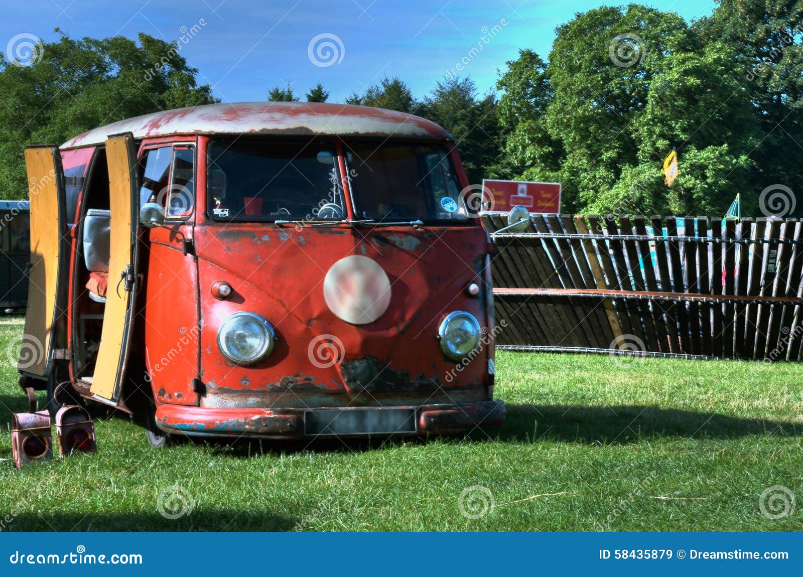 VW Camper stock image. Image of colourful, profile, event - 58435879