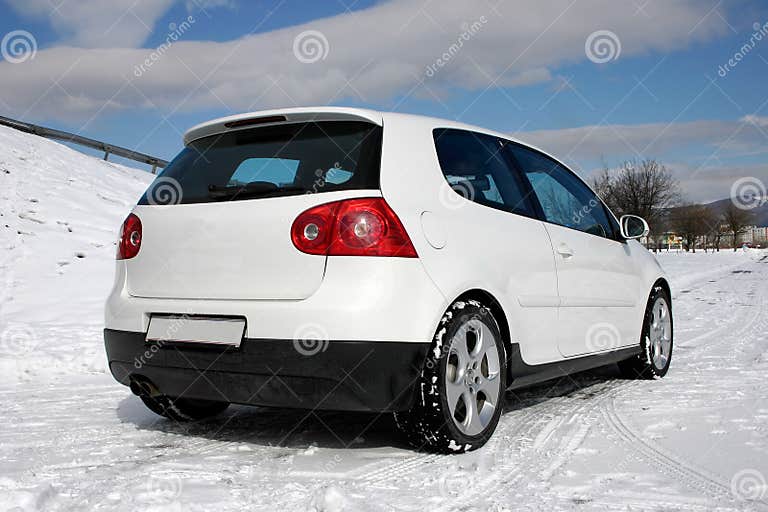 VW golf gti rear stock image. Image of cloud, motor, side - 90969