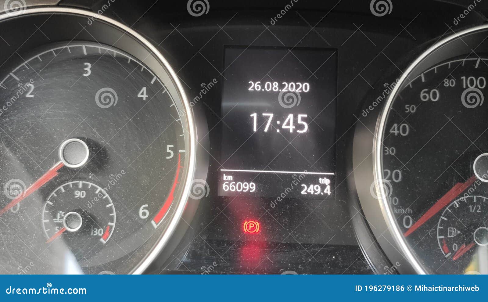 Vw golf instrument cluster stock photo. Image of sedan - 196279186