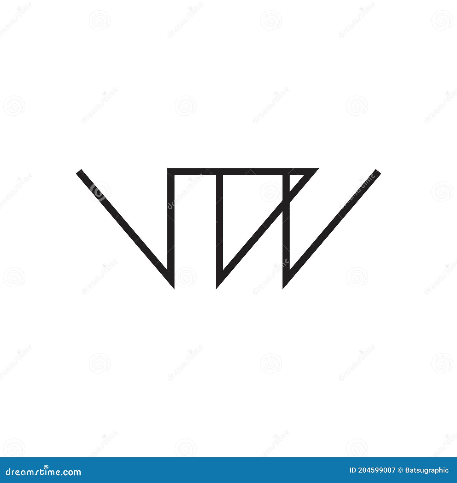 Vw Initial Letter Vector Logo Icon Stock Vector - Illustration of ...