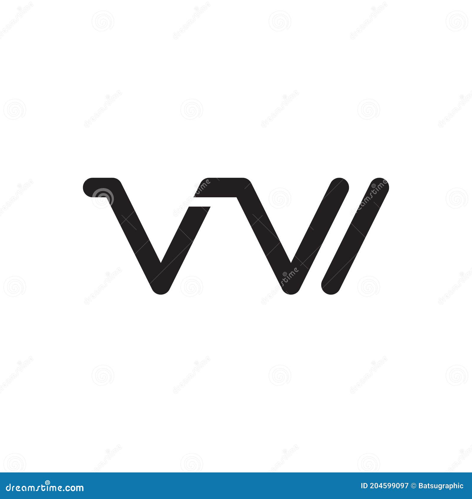 Vw Initial Letter Vector Logo Icon Stock Vector - Illustration of ...