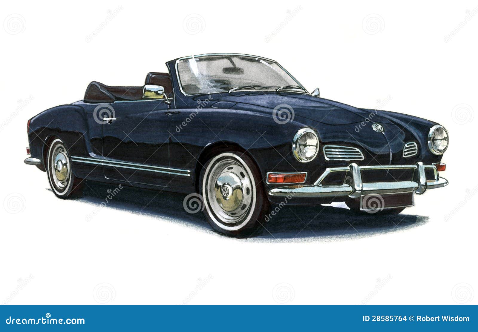 VW Karmann Ghia editorial stock image. Illustration of retro - 28585764