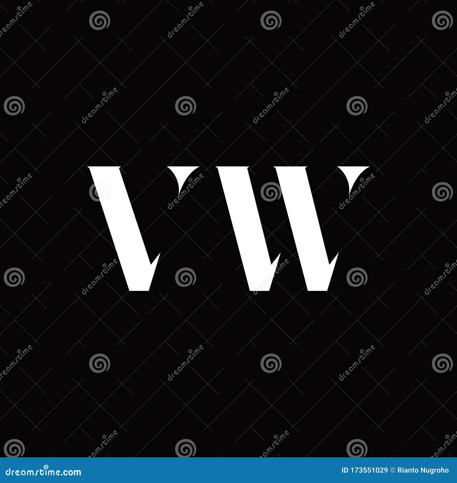 VW Logo Letter Initial Logo Designs Template Stock Vector ...