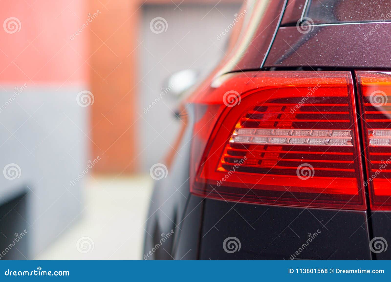 VW Passat Car, Back Light, Red Stock Photo - Image of automobiles, back ...