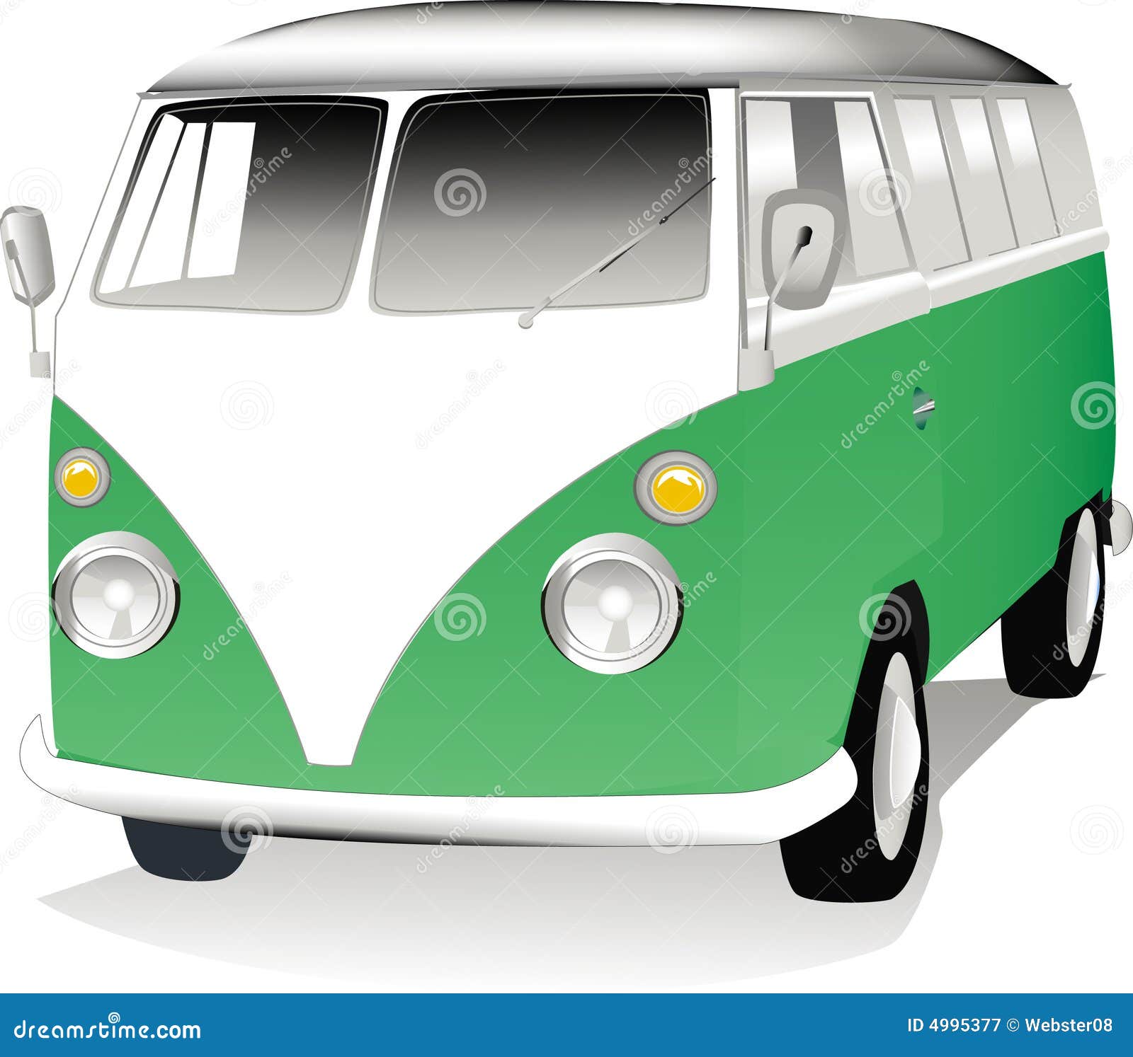 VW Van Vector stock vector. Illustration of vector, time - 4995377
