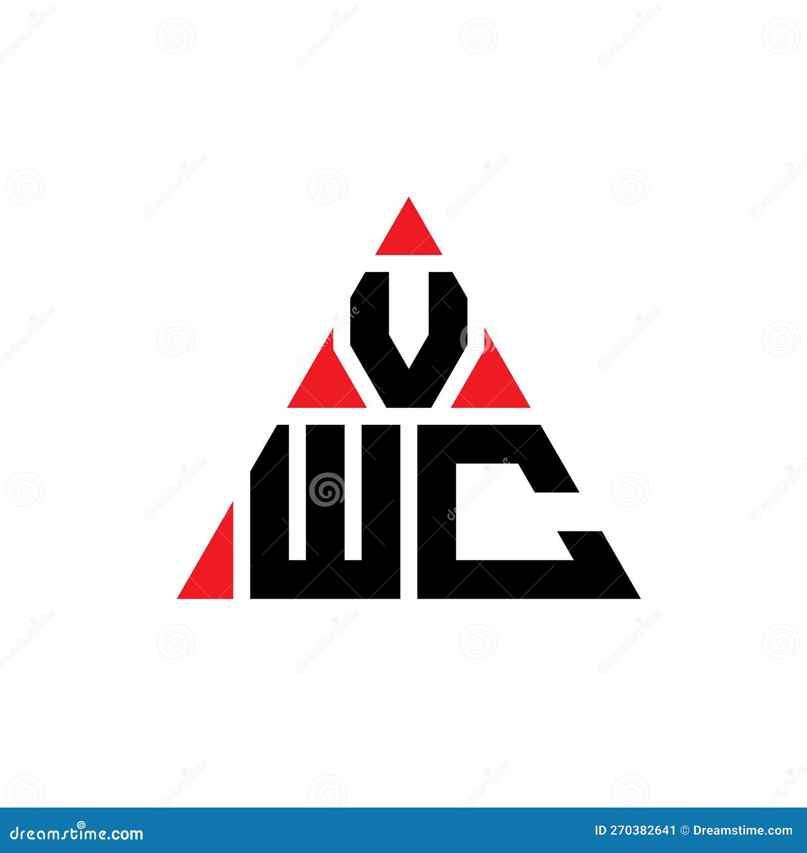 VWC Triangle Letter Logo Design with Triangle Shape. VWC Triangle Logo ...