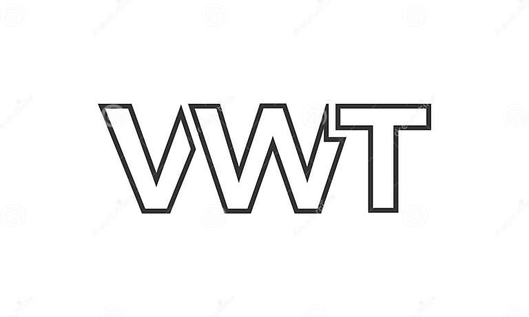 VWT Logo Design Template with Strong and Modern Bold Text. Initial ...