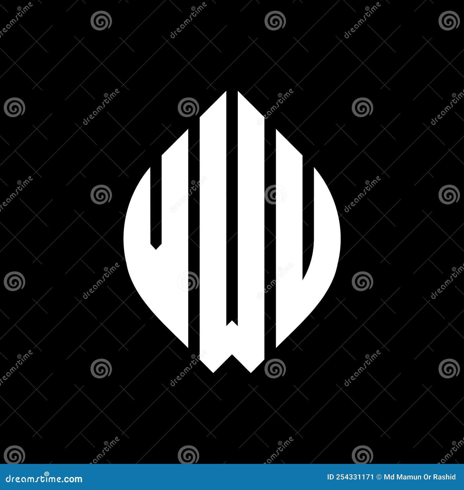 VWU Circle Letter Logo Design with Circle and Ellipse Shape. VWU ...