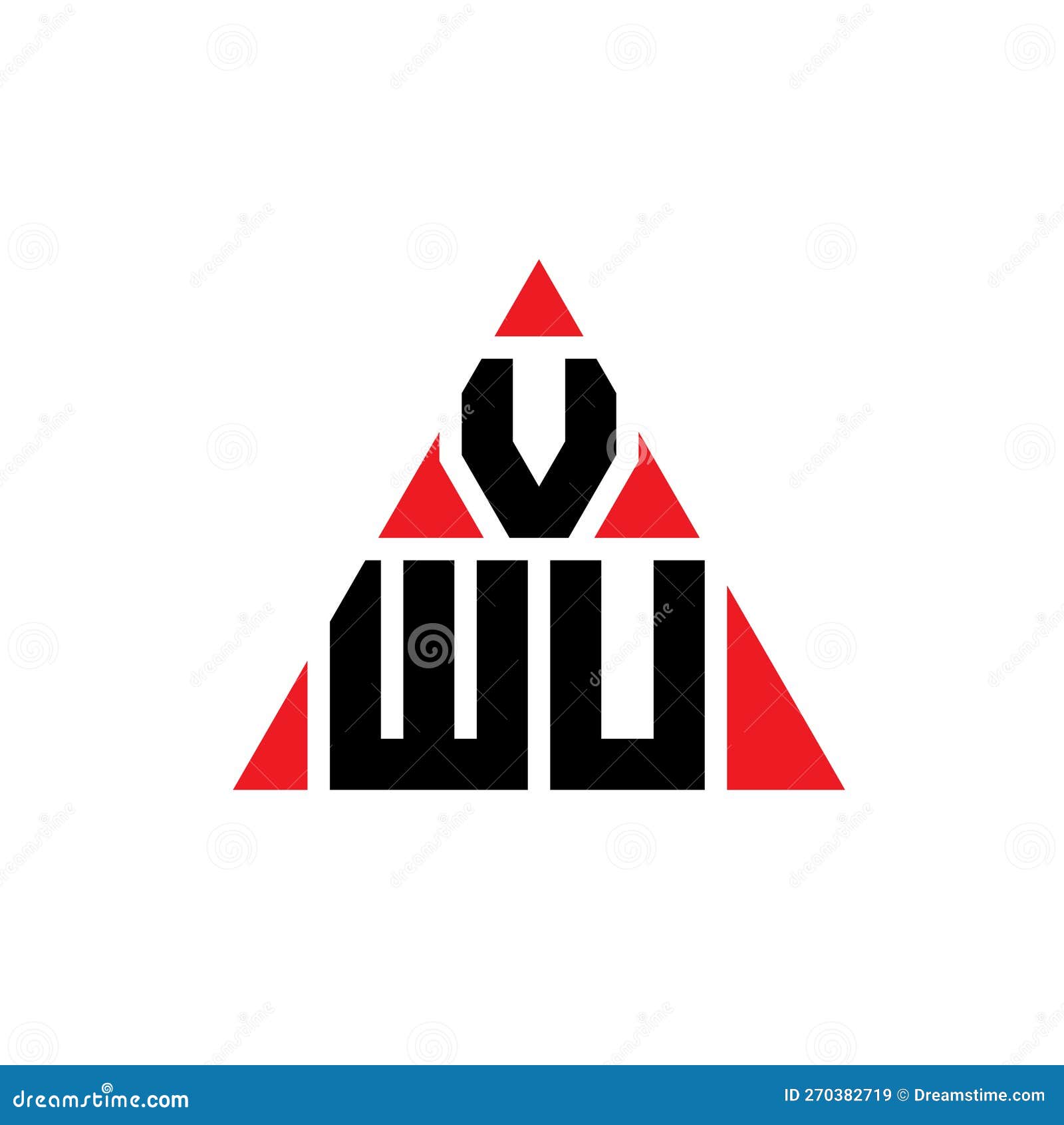 VWU Triangle Letter Logo Design with Triangle Shape. VWU Triangle Logo ...