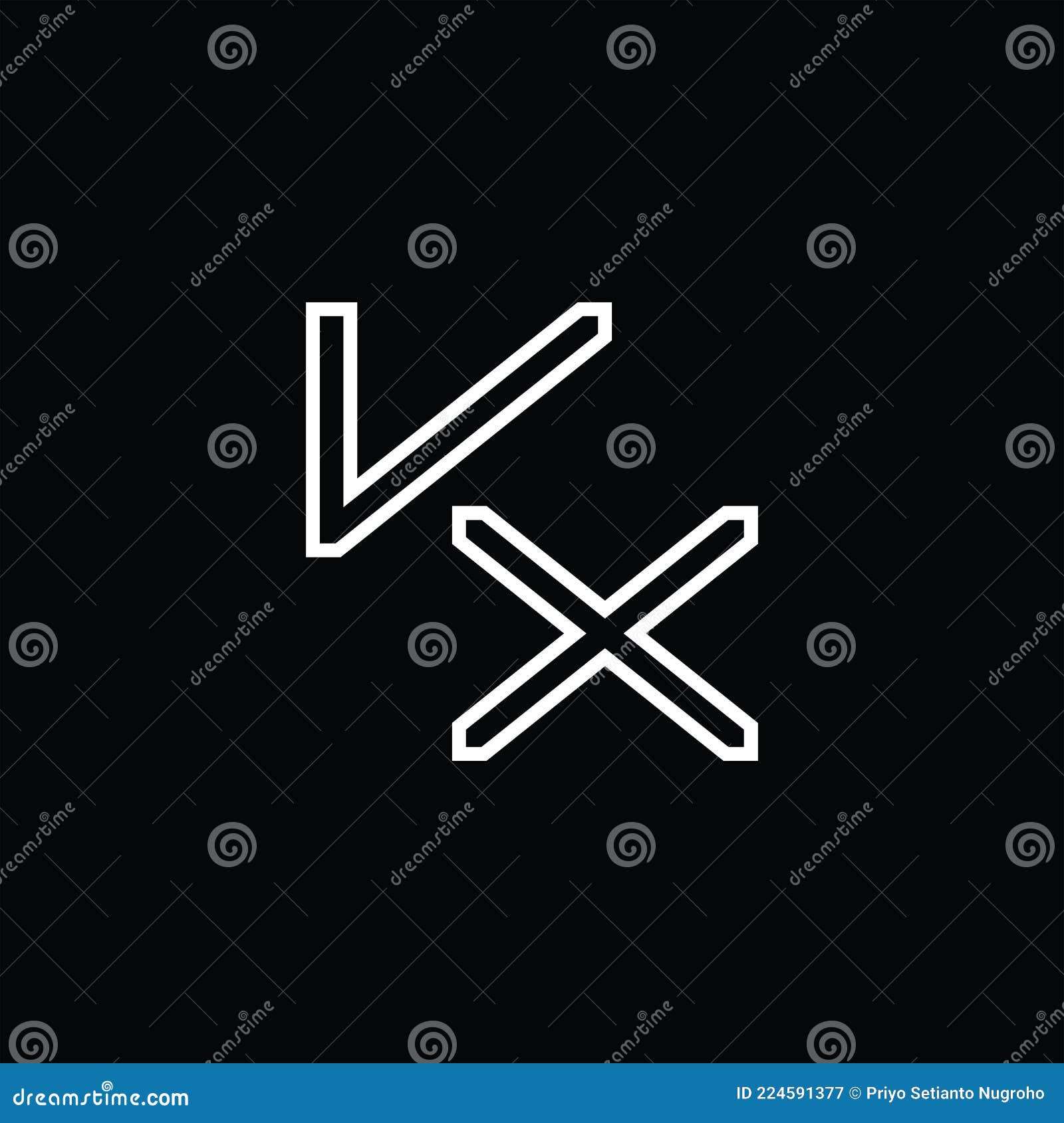 VX Logo Monogram with Line Style Design Template Stock Vector ...